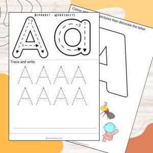 Letter A Worksheets For Preschoolers - Home Made Legacy